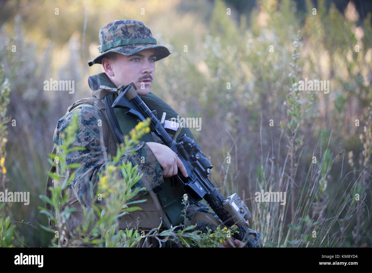 a u.s. marine with black sea rotational force 17.2 post security during ...
