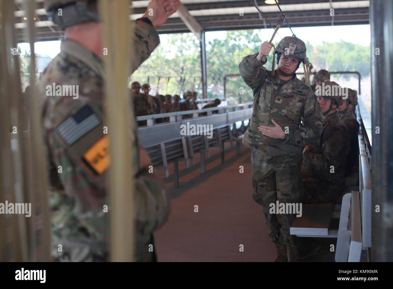 U.S. Soldiers participate pre-jump training as part of the 20th Annual ...