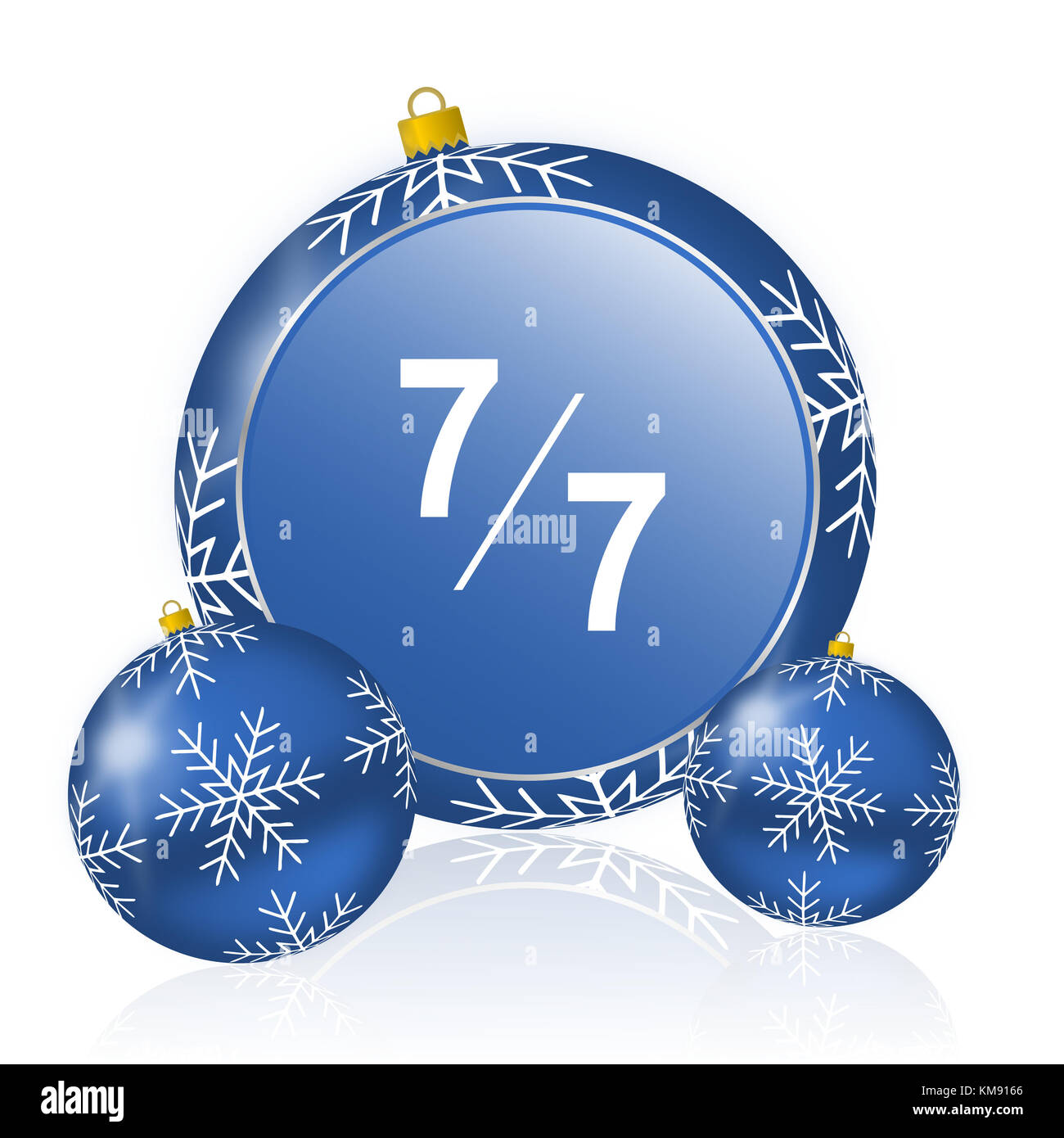 Glossy blue seven number hi-res stock photography and images - Alamy