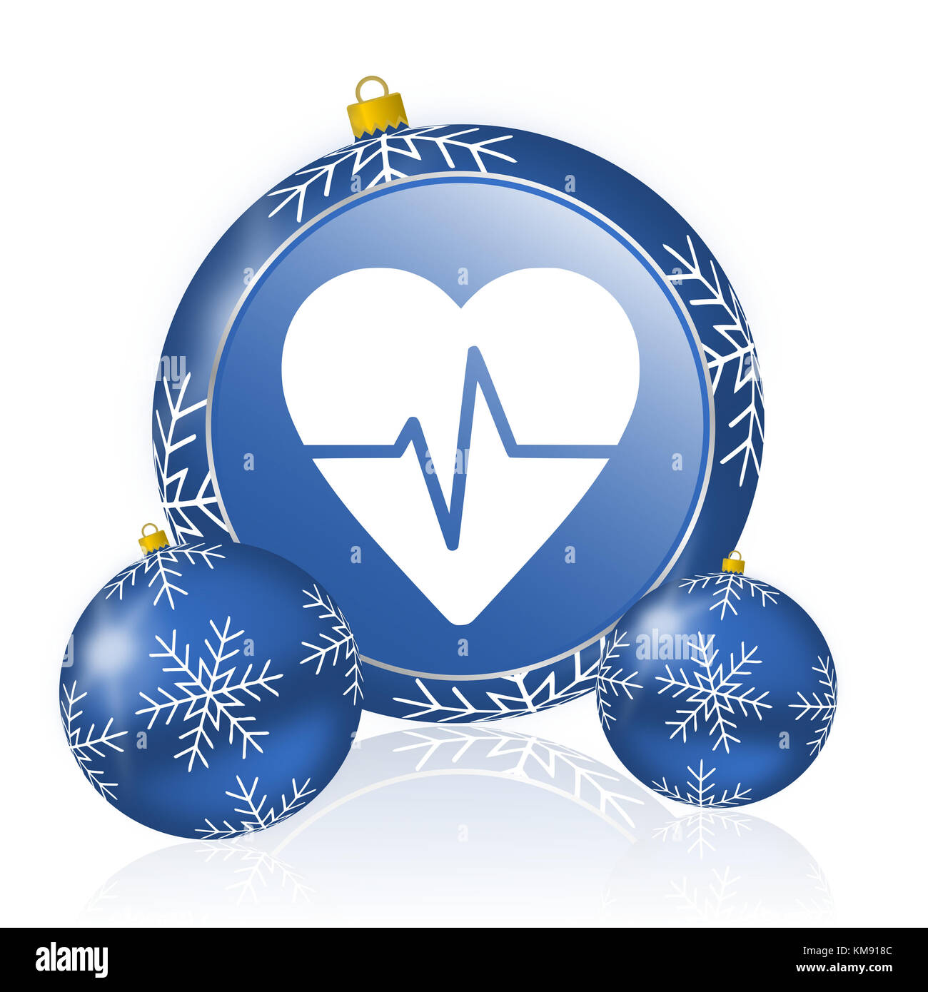 Pulse blue christmas balls icon Stock Photo - Alamy
