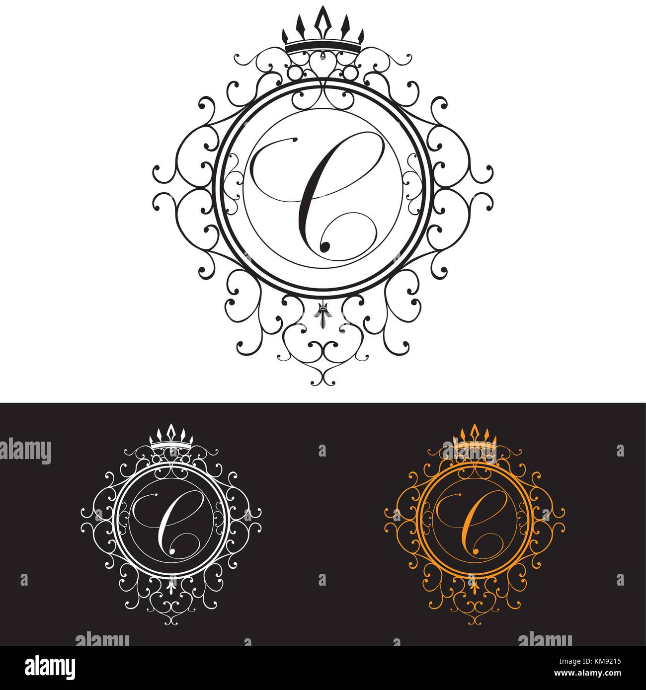 Letter C. Luxury Logo template flourishes calligraphic elegant ornament ...