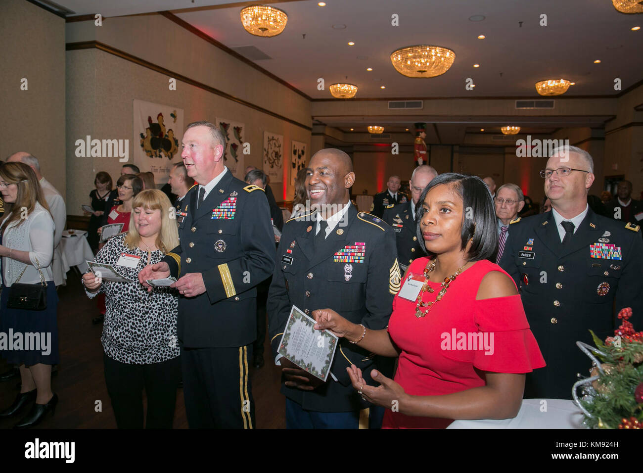 U.S. Soldiers from the Army Materiel Command, members of the Chambers ...