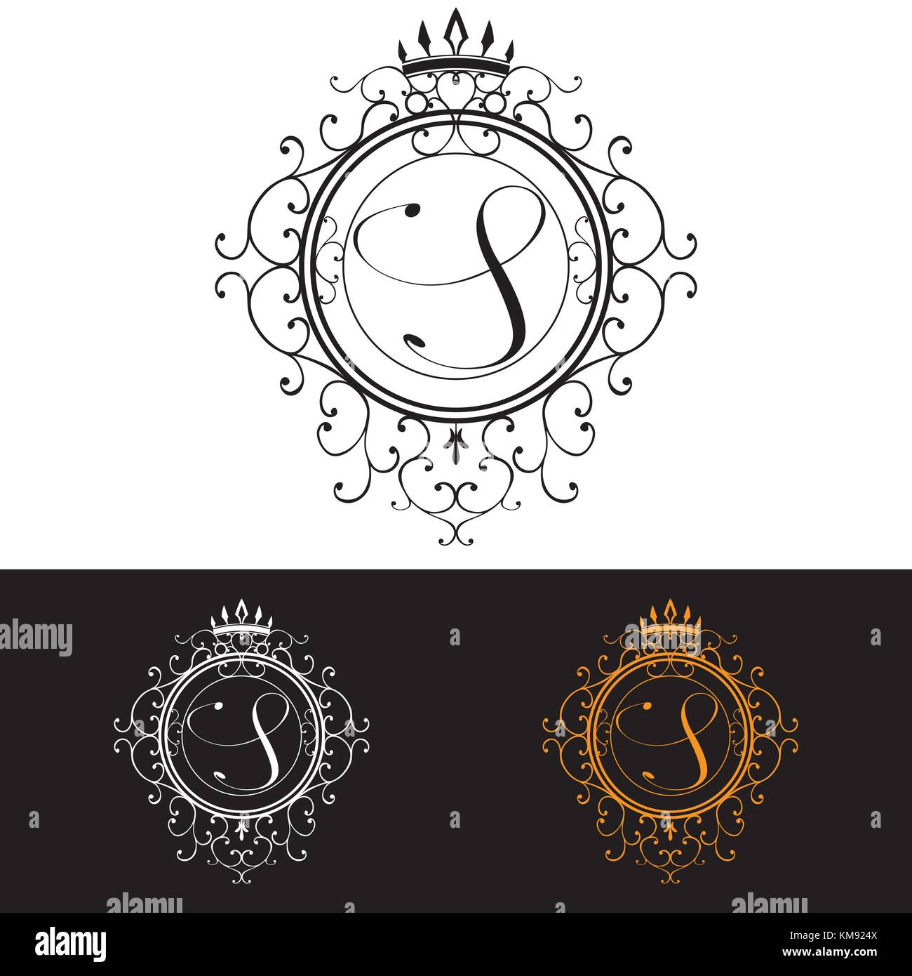 Letter S. Luxury Logo template flourishes calligraphic elegant ornament ...