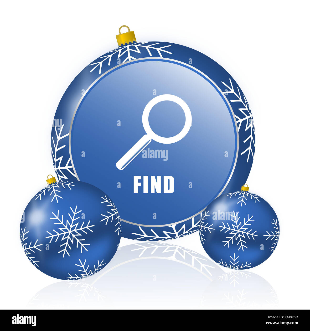 Find blue christmas balls icon Stock Photo - Alamy