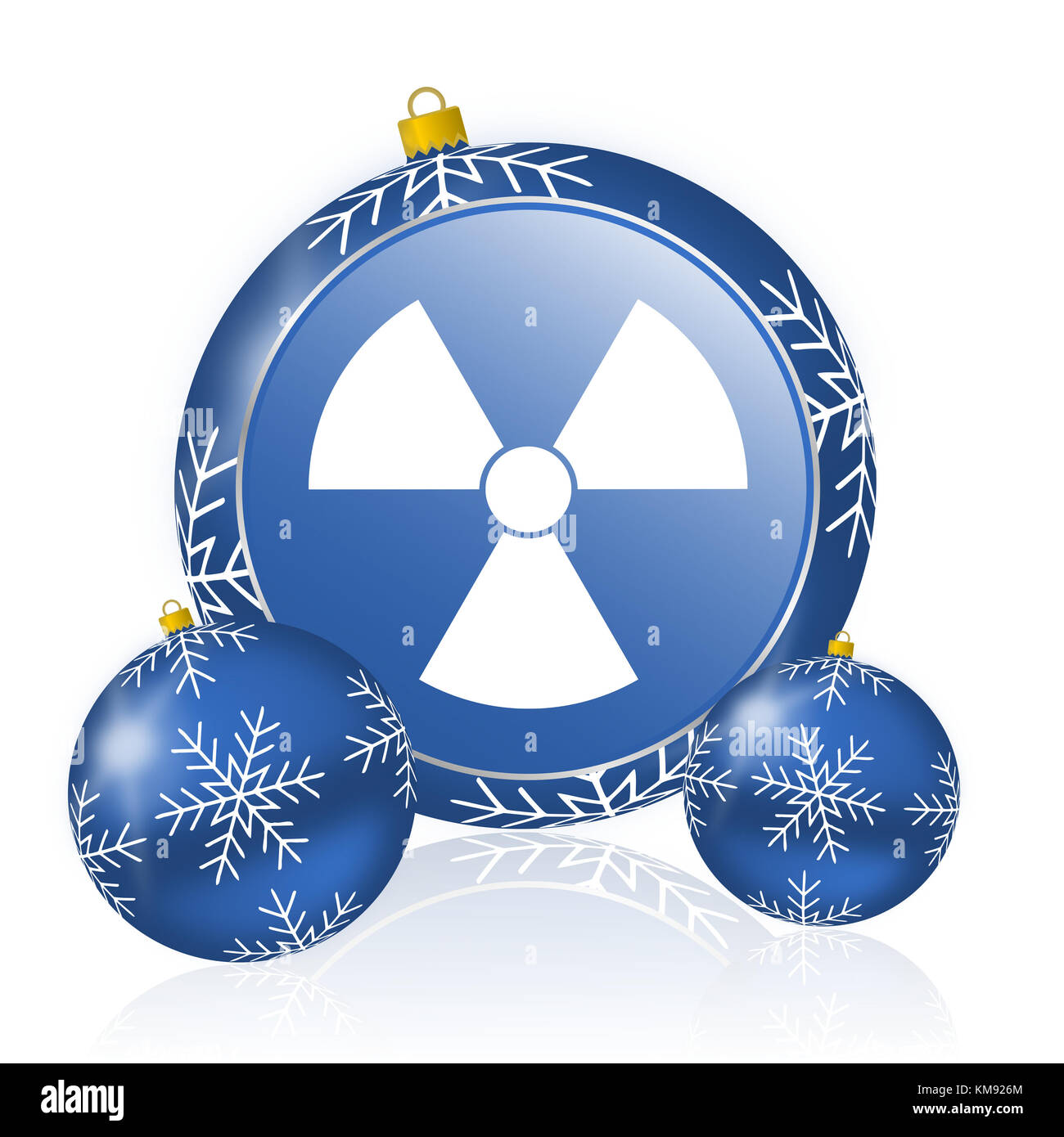 Radiation blue christmas balls icon Stock Photo - Alamy