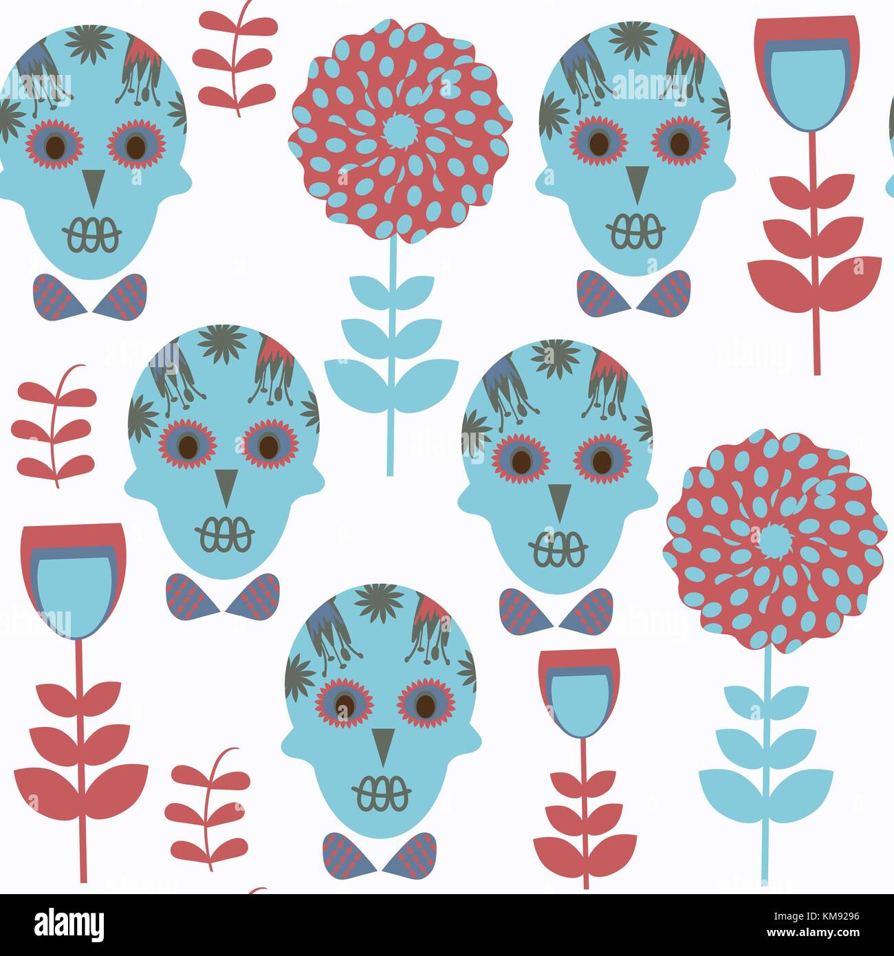 Skulls texture Stock Vector Images - Alamy