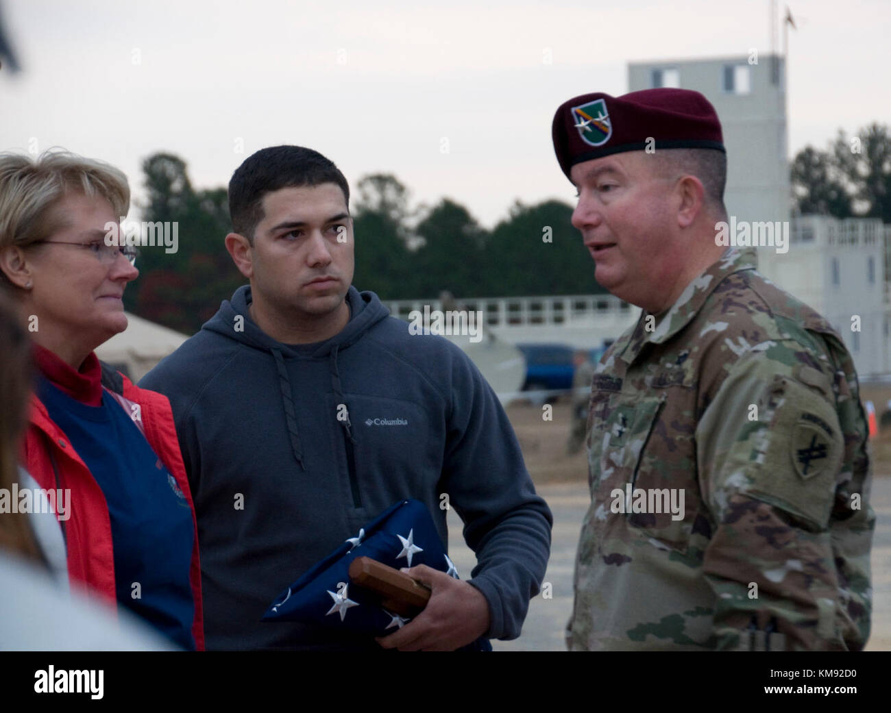 Maj. Gen. Darrell Guthrie speaks with the Oler family during the 20th ...