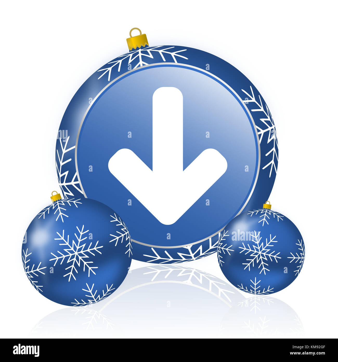 Download arrow blue christmas balls icon Stock Photo - Alamy