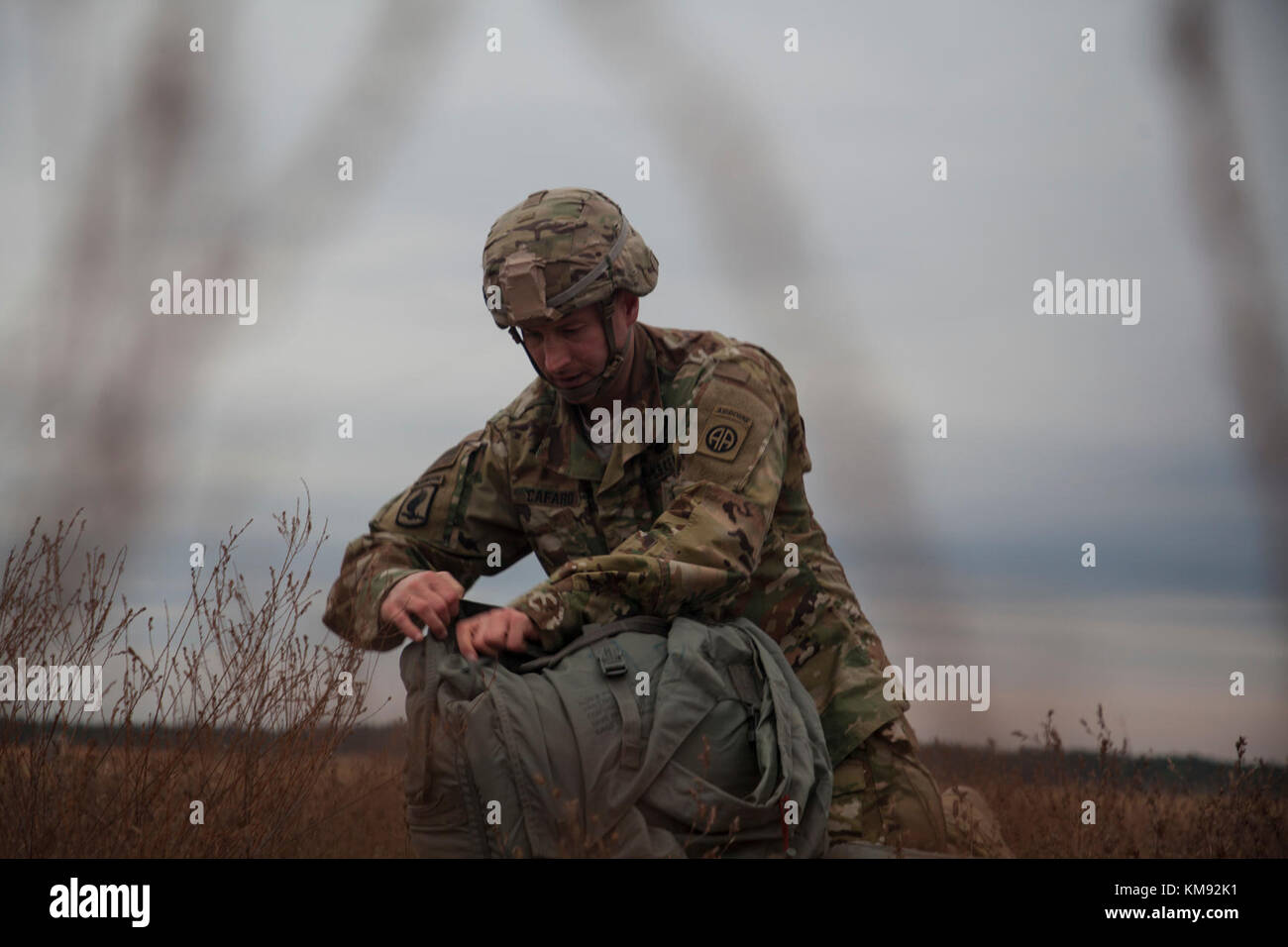 U.S. Army paratroopers Staff Sgt. Christopher Cafaro of the 5th ...