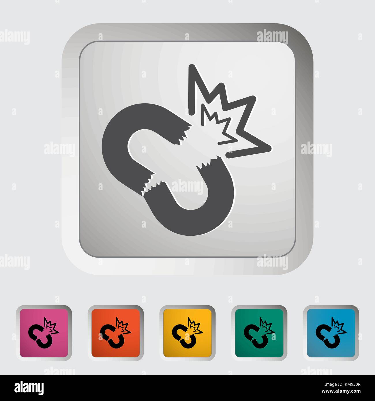 Broken connection single icon. Vector illustration Stock Vector Image ...