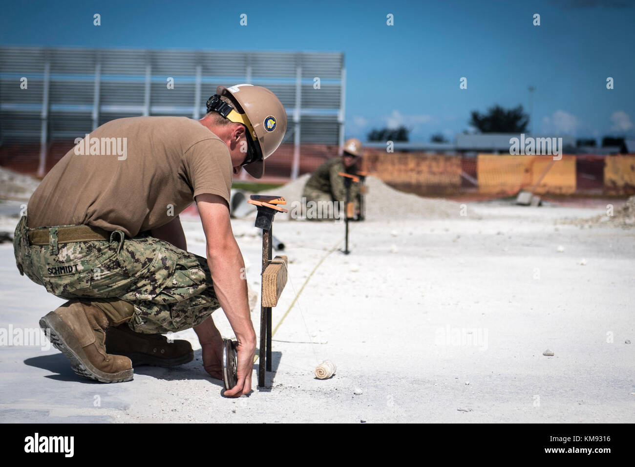 U.S. Navy Steelworker 2nd Class Joshua Schmidt, assigned to Naval ...