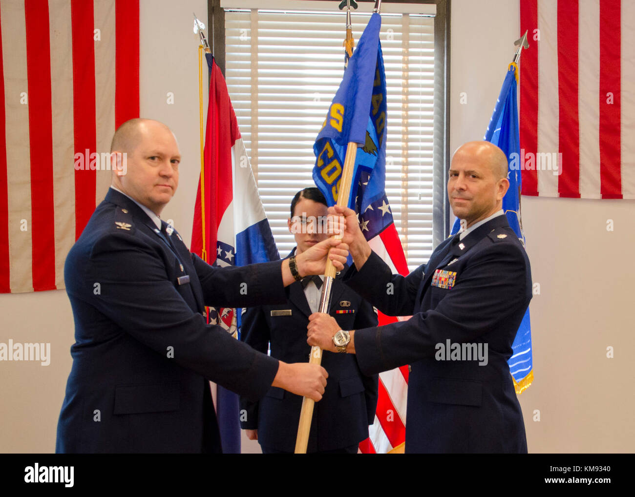 Lt. Col. Lyn Cleveland accepts command of the 157th Combat Operations ...