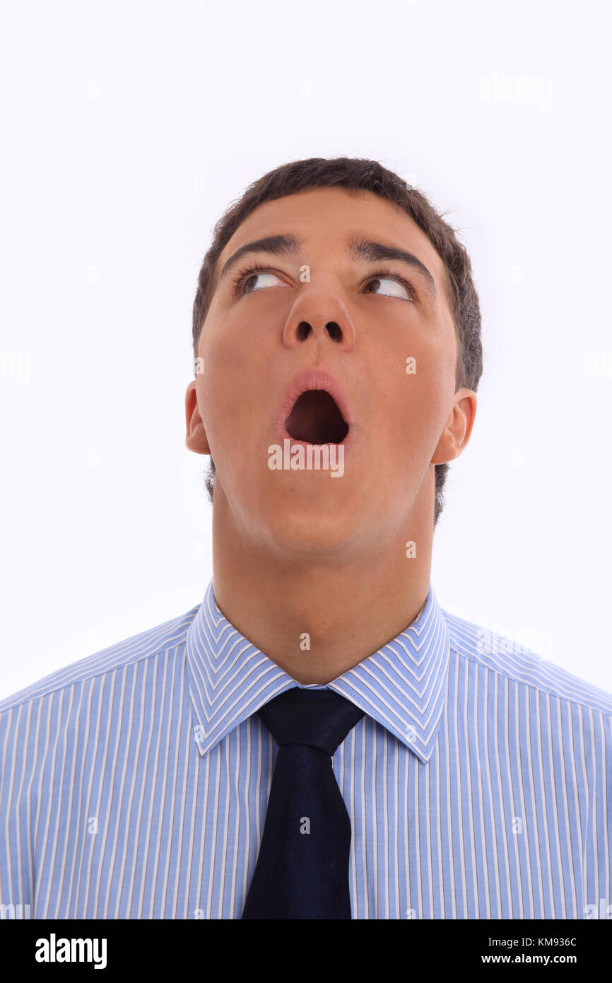 Surprised businessman celebrating success work hi-res stock photography ...