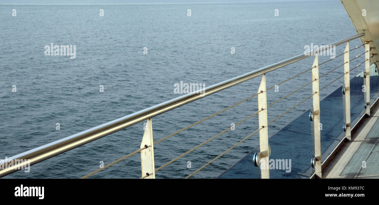 steel railing of a ferry Stock Photo - Alamy