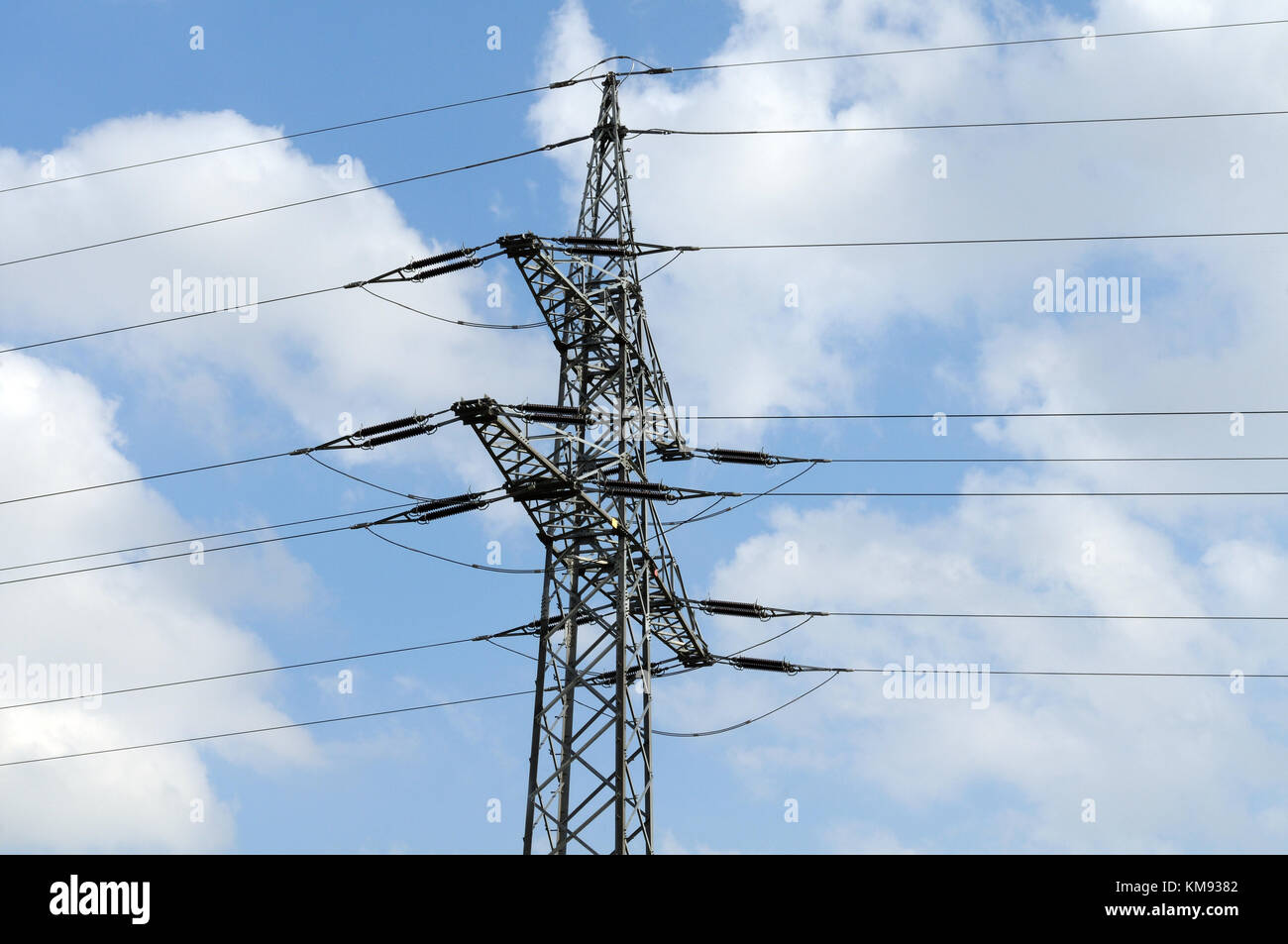 lattice tower of an overhead power line Stock Photo - Alamy