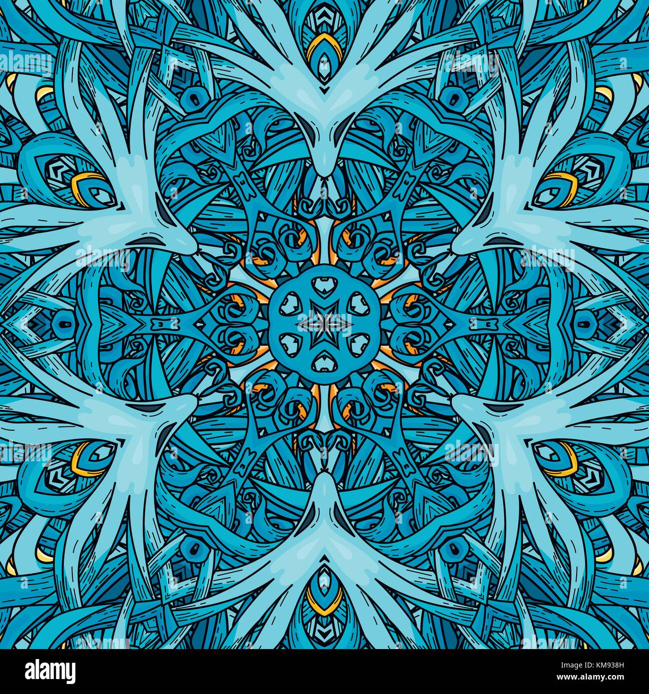 Vector seamless pattern in mandala style Stock Vector Image & Art - Alamy