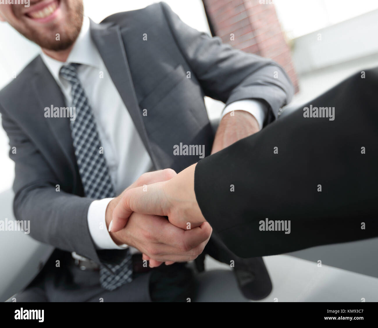 Business handshake ,congratulations or Partnership concept Stock Photo ...