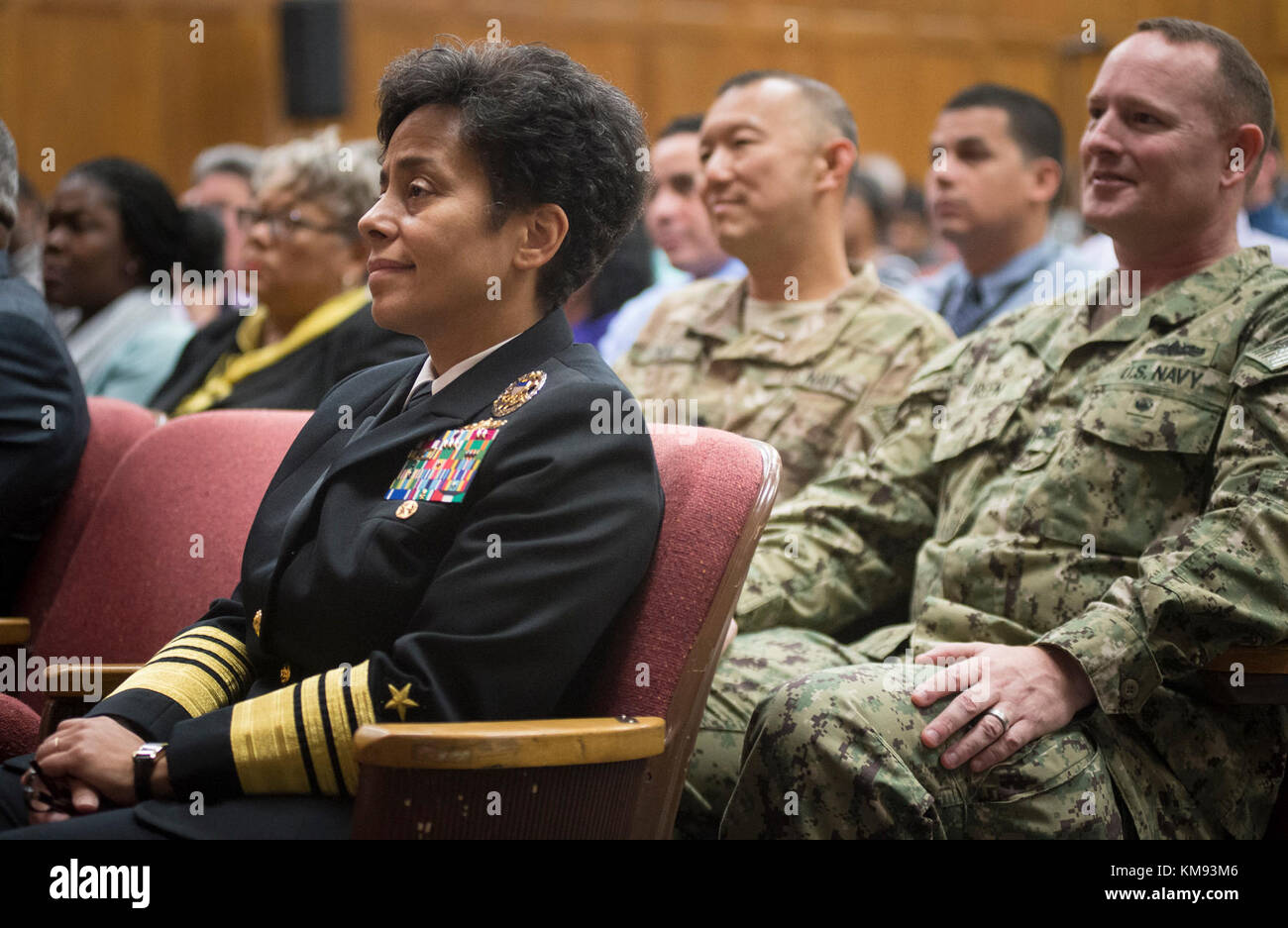 U.S. Navy Vice Chief of Naval Operations Admiral Michelle J. Howard and ...