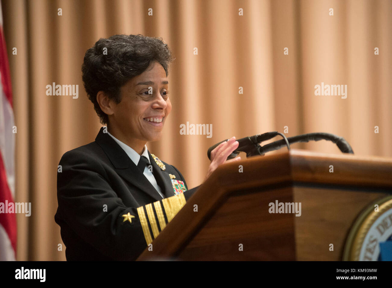U.S. Navy Vice Chief of Naval Operations Admiral Michelle J. Howard ...