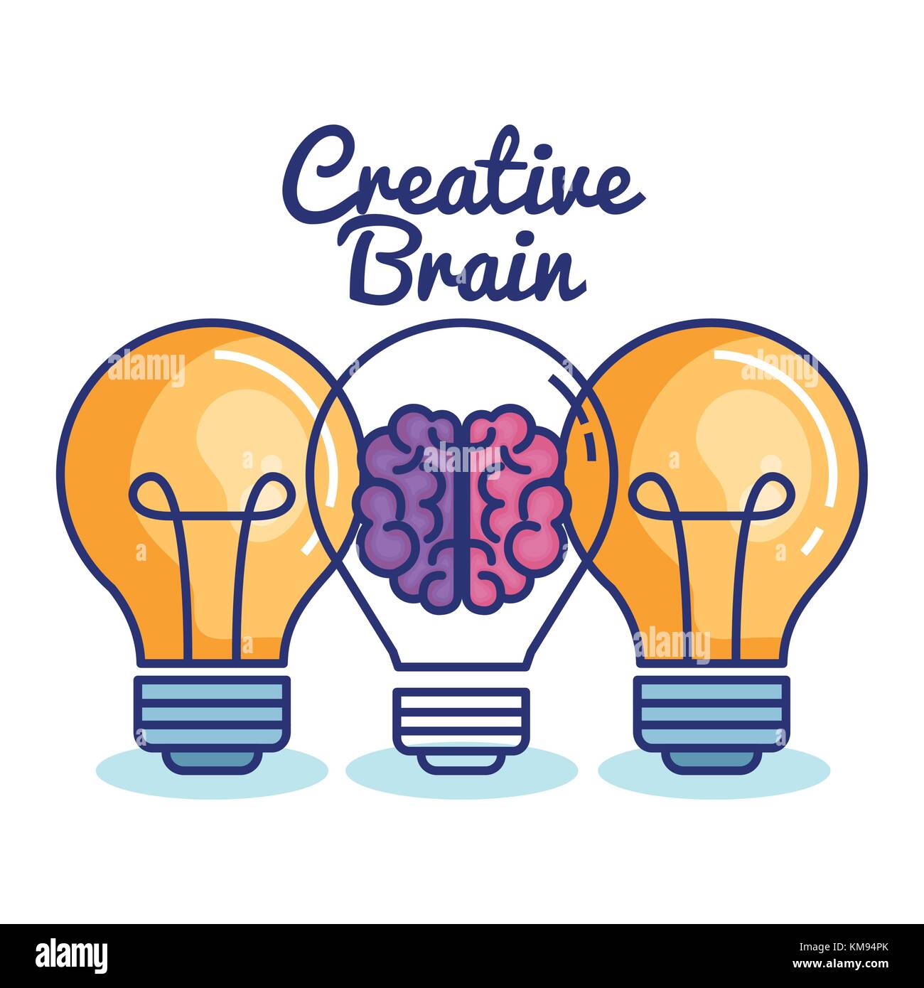 creative brain set icons vector illustration design Stock Vector Image ...