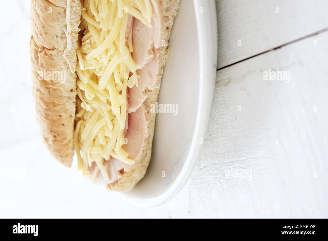 cheese and ham sub sandwich Stock Photo - Alamy