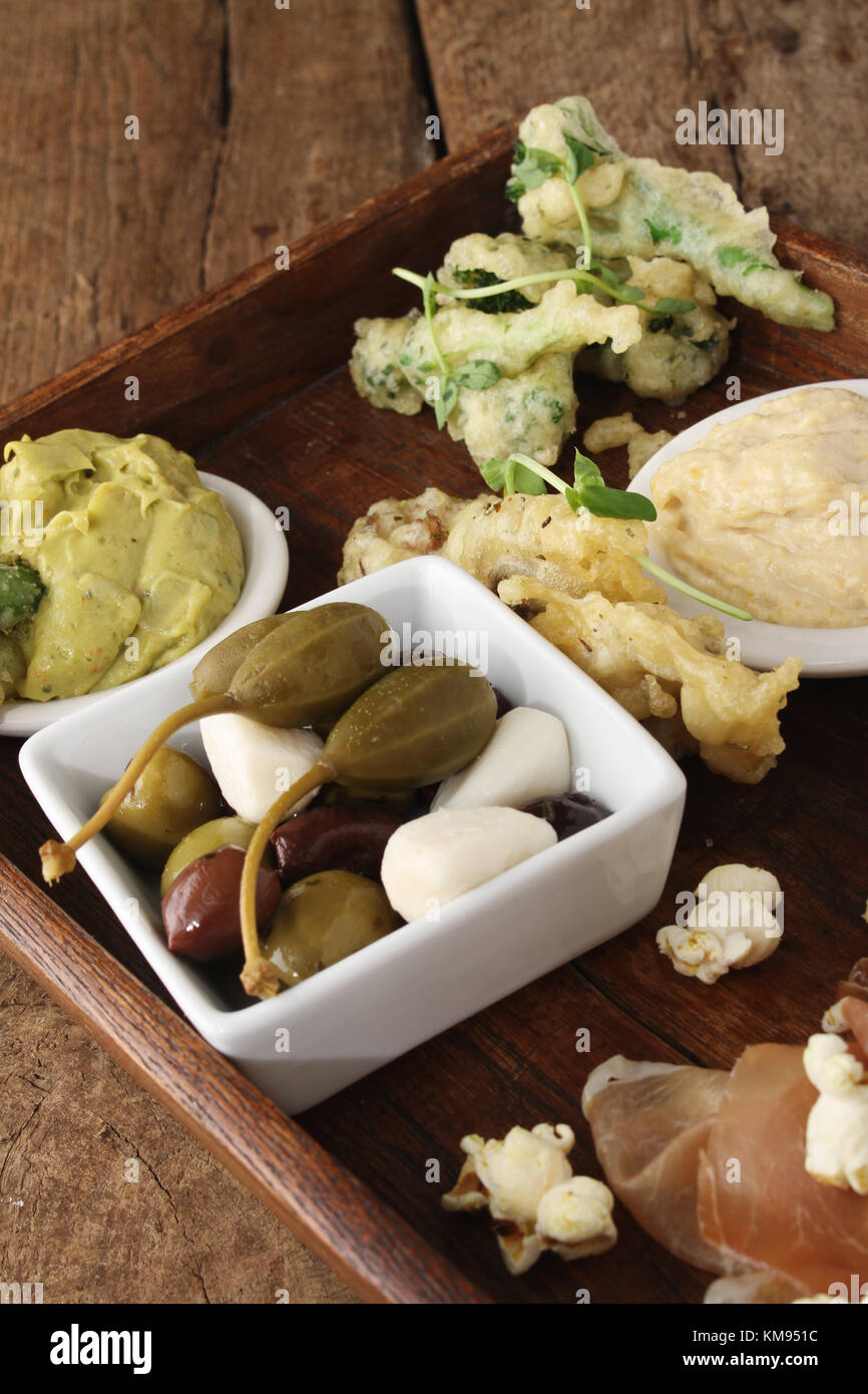 contemporary tappas platter Stock Photo - Alamy