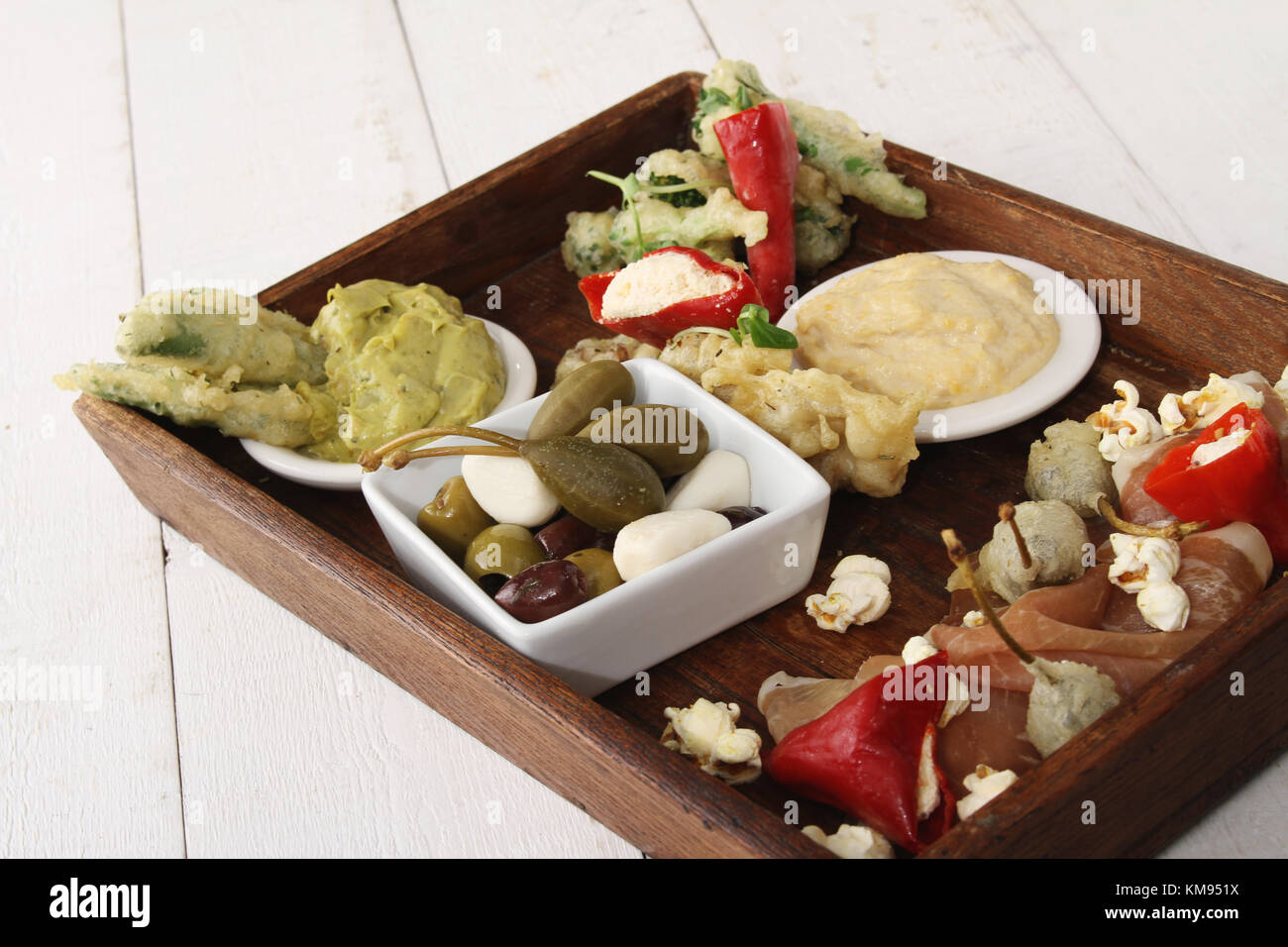 contemporary tappas platter Stock Photo - Alamy