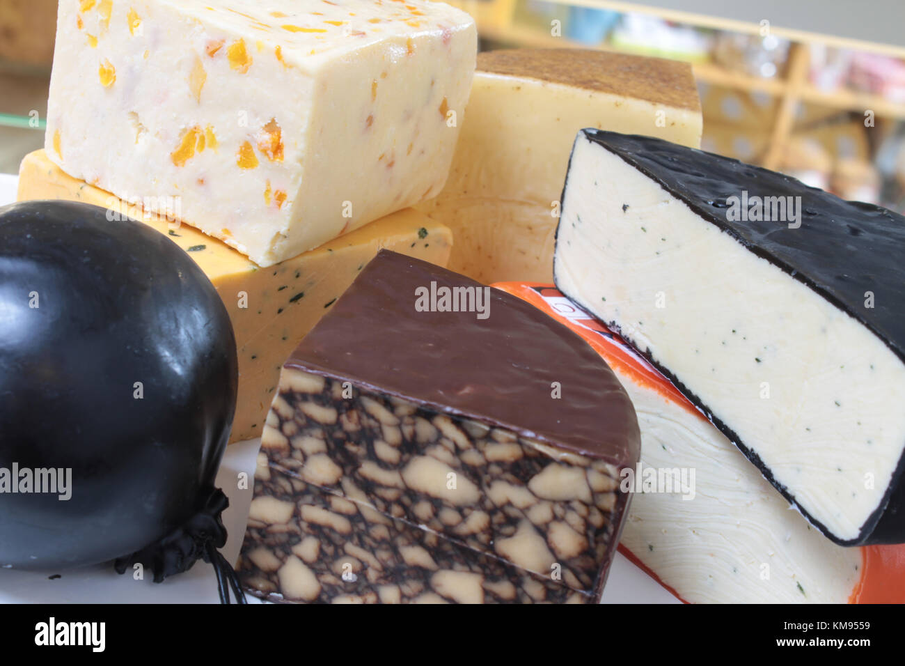 fresh cheese selection Stock Photo - Alamy