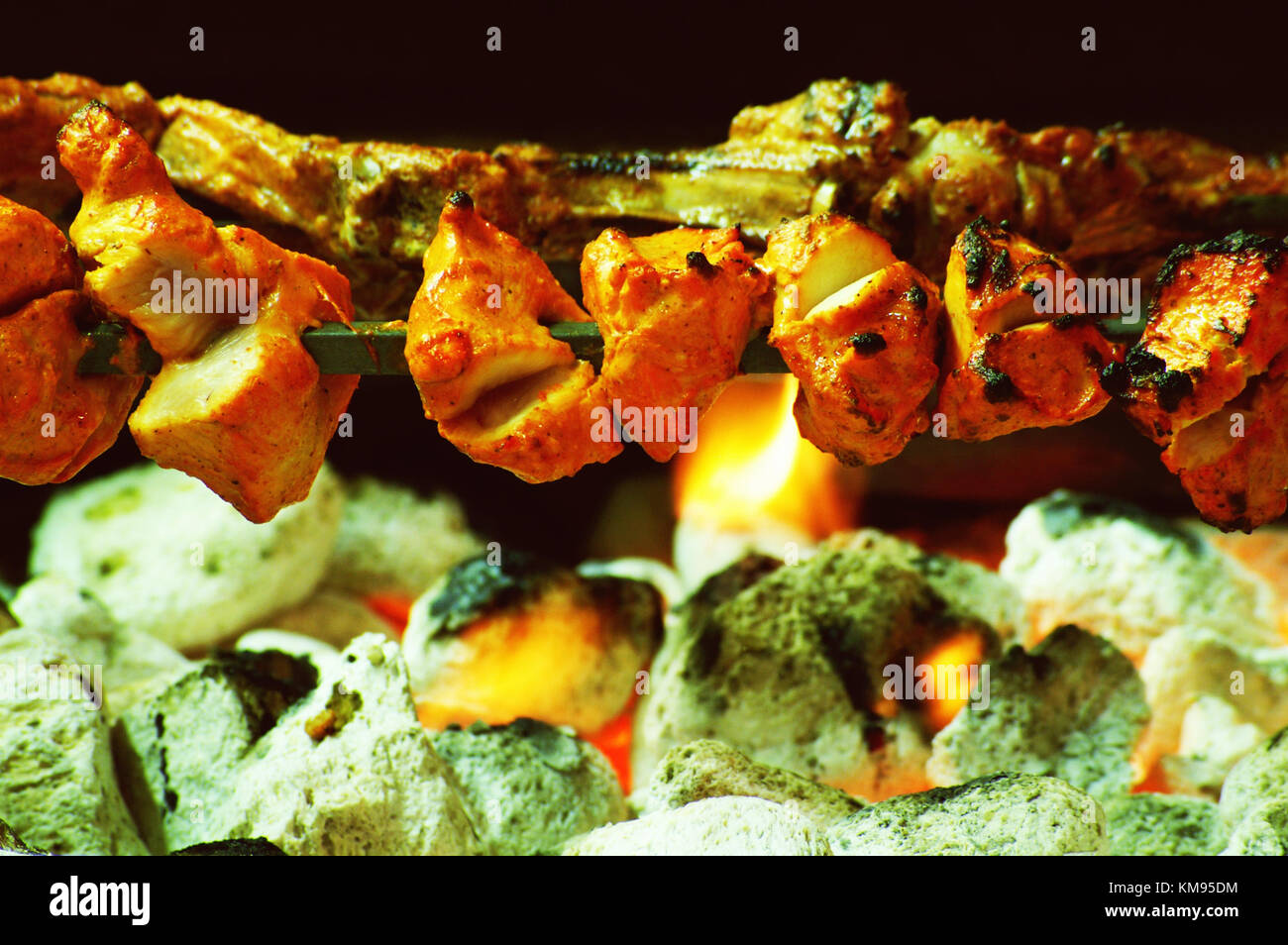 indian tikka chicken tikka bbq Stock Photo - Alamy