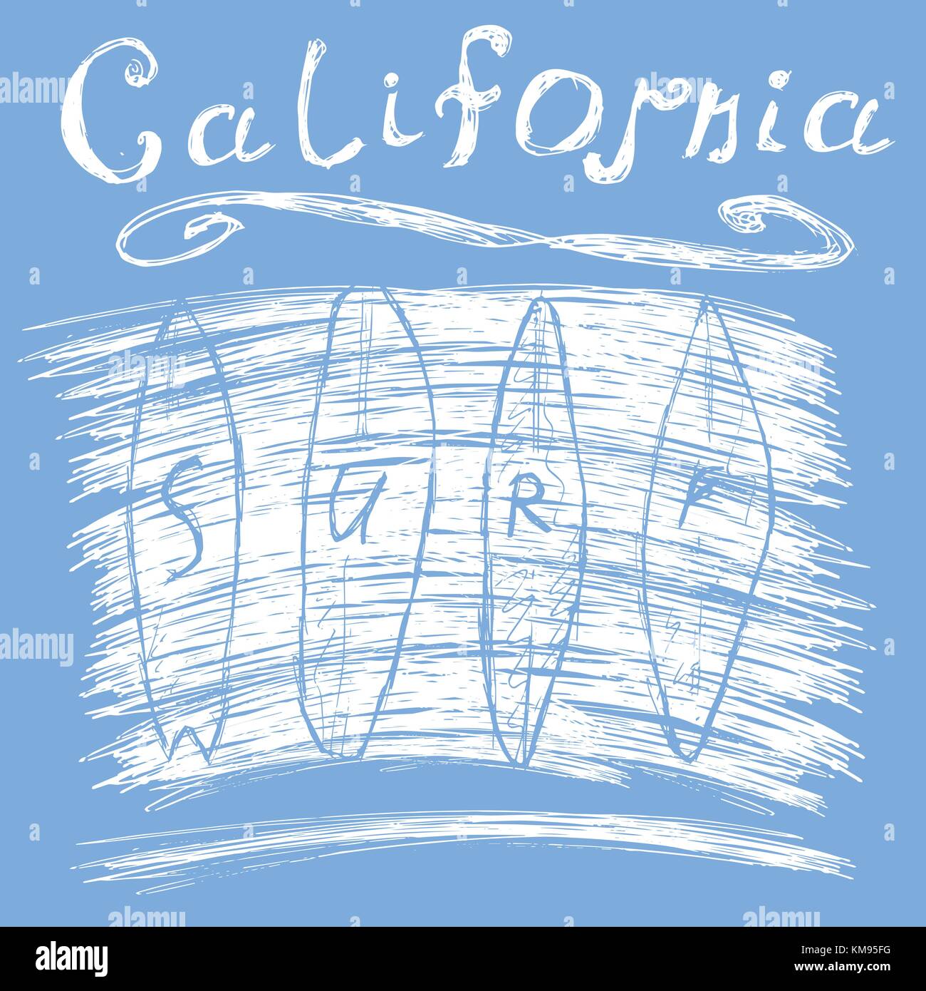 California surf typography, t-shirt Printing design graphics, vector ...