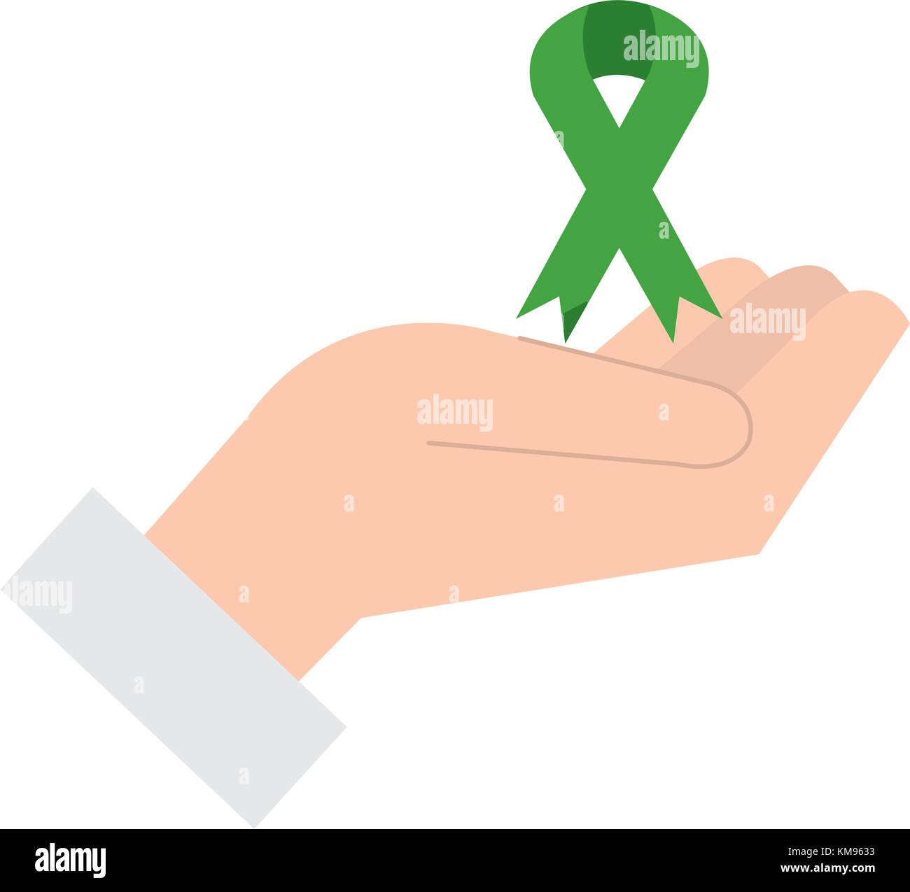 hand with ribbon campaign vector illustration design Stock Vector Image ...