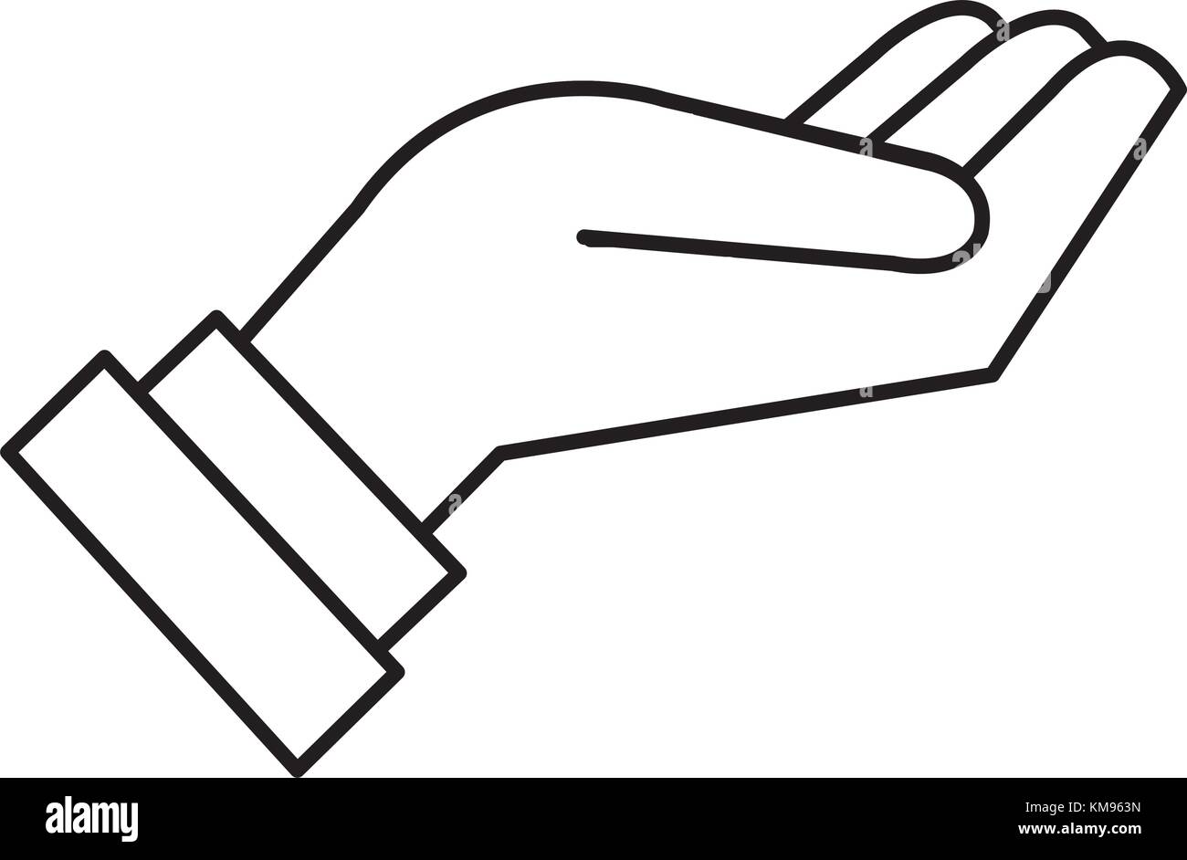 hand receiving isolated icon vector illustration design Stock Vector ...
