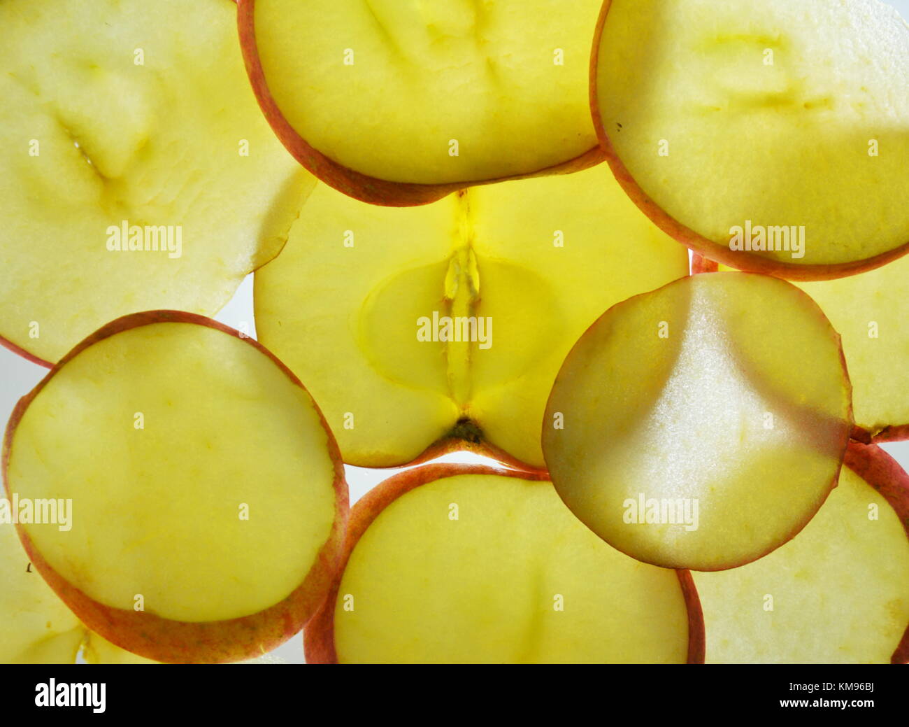apple slice on white background Stock Photo - Alamy