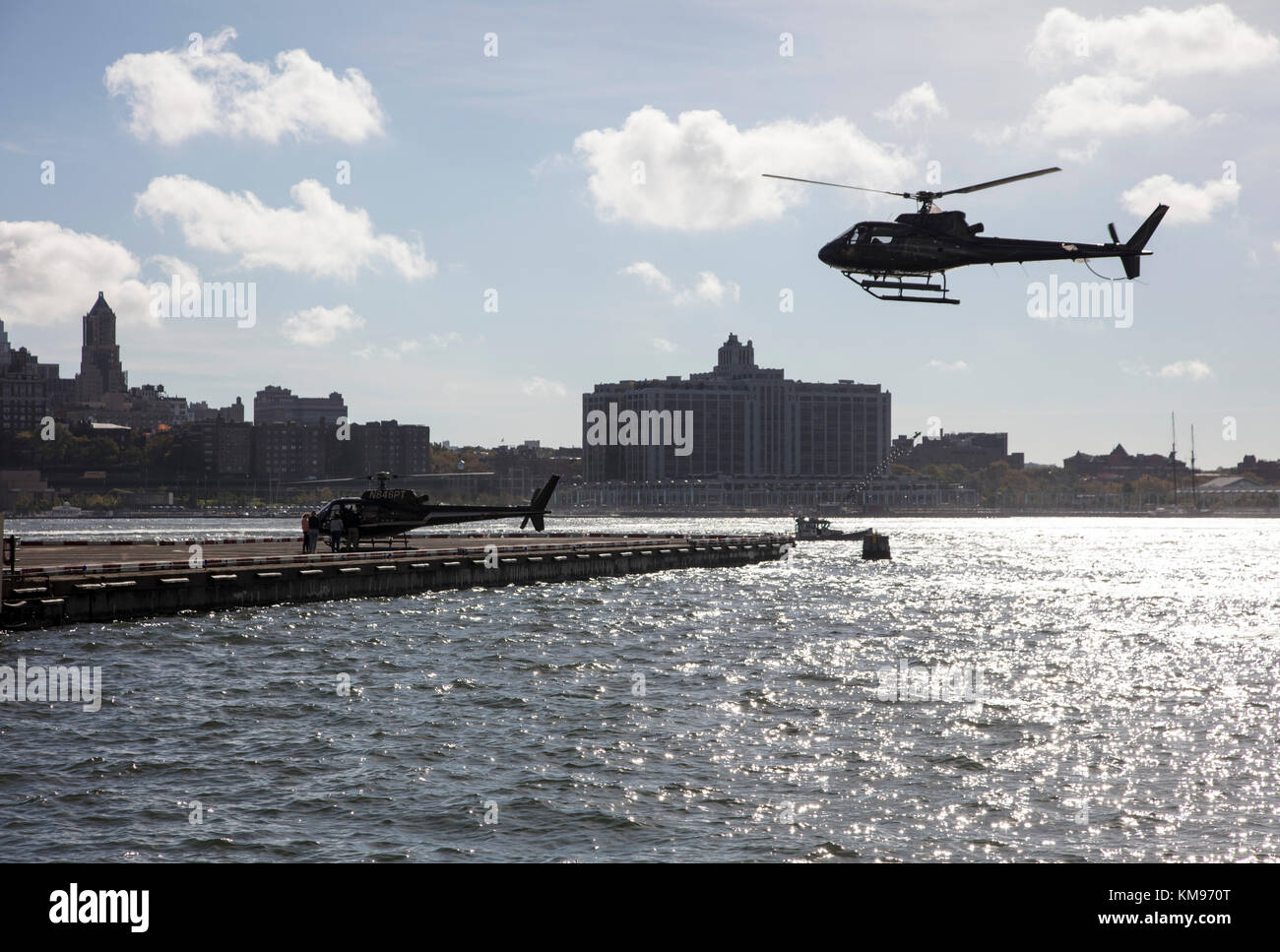 Heliport Downtown Manhattan New York Stock Photo - Alamy