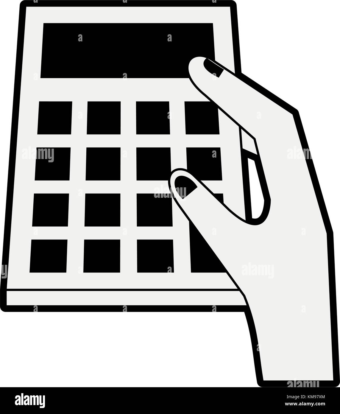 Hand holding a calculator Stock Vector Image & Art - Alamy