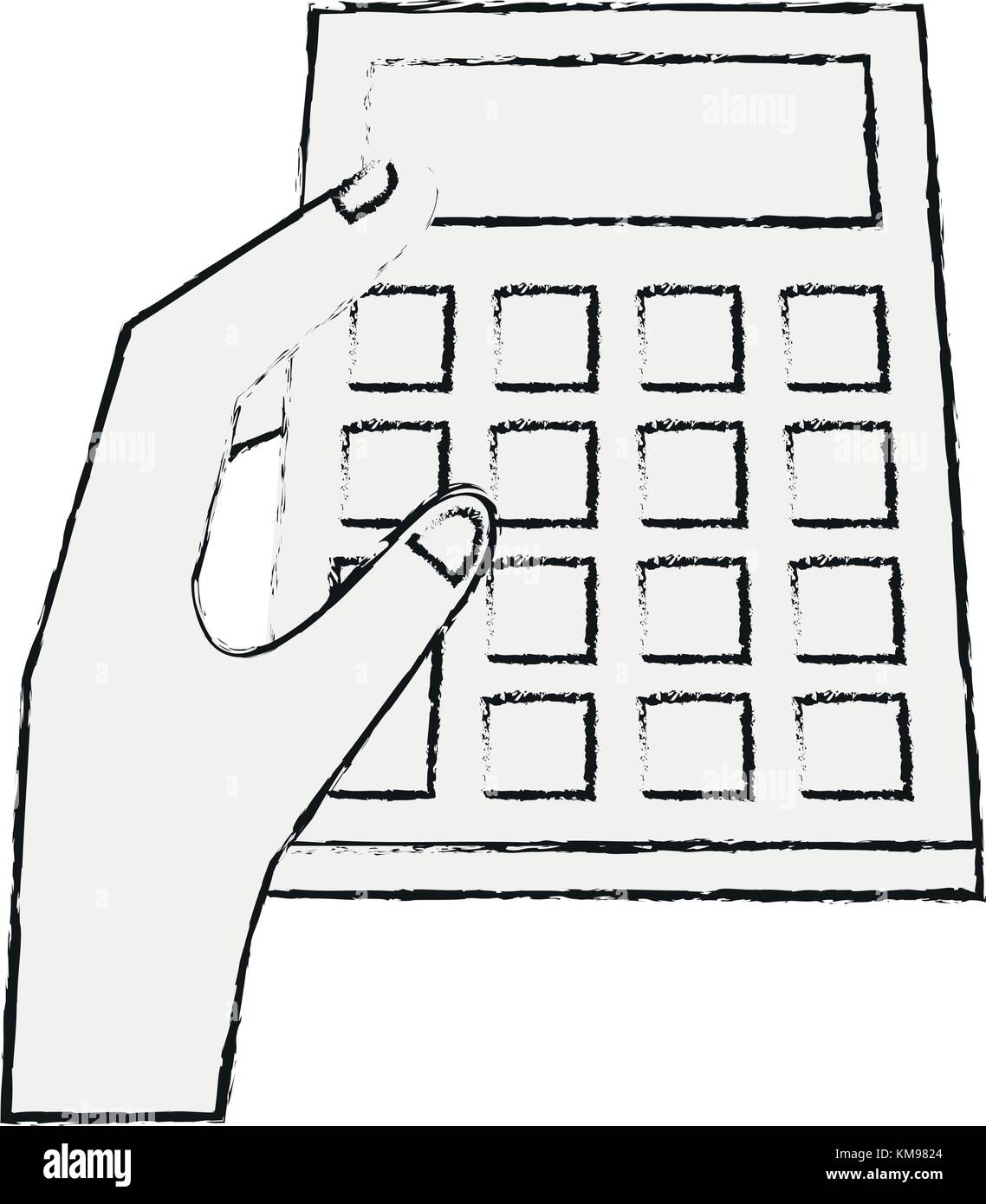 Hand holding a calculator Stock Vector Image & Art - Alamy