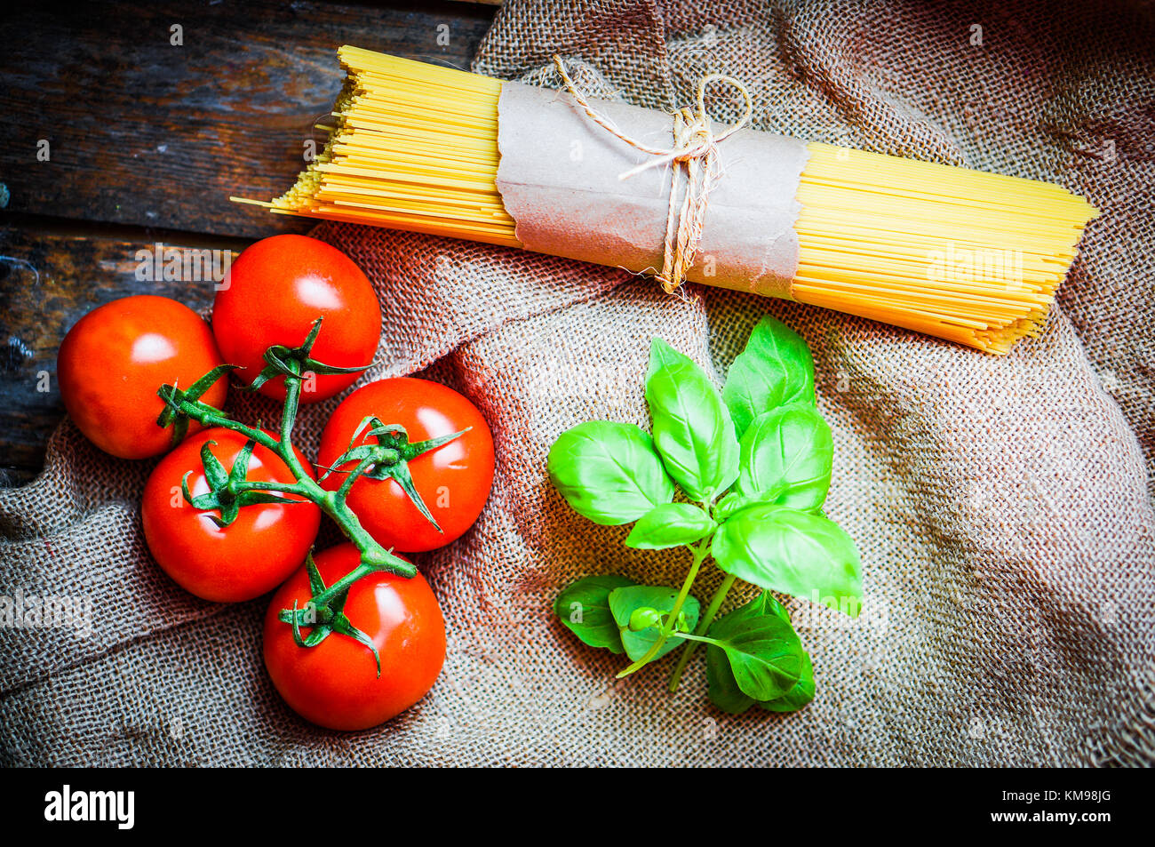 Pasta Preparation Set- Spagetti Stock Photo - Alamy