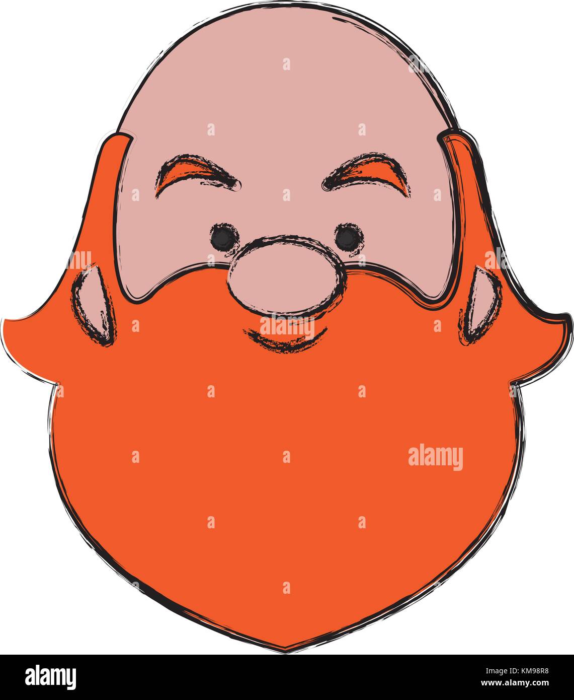 Santa claus without hat Stock Vector Image & Art - Alamy