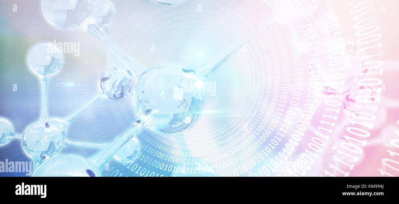 Spiral of shiny binary code against dna structure Stock Photo - Alamy