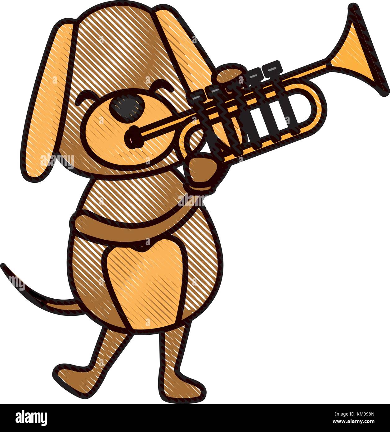 Trumpet cartoon hi-res stock photography and images - Alamy