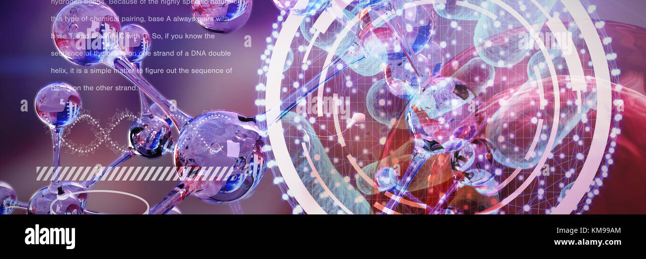Digital image of DNA interface against dna structure Stock Photo - Alamy