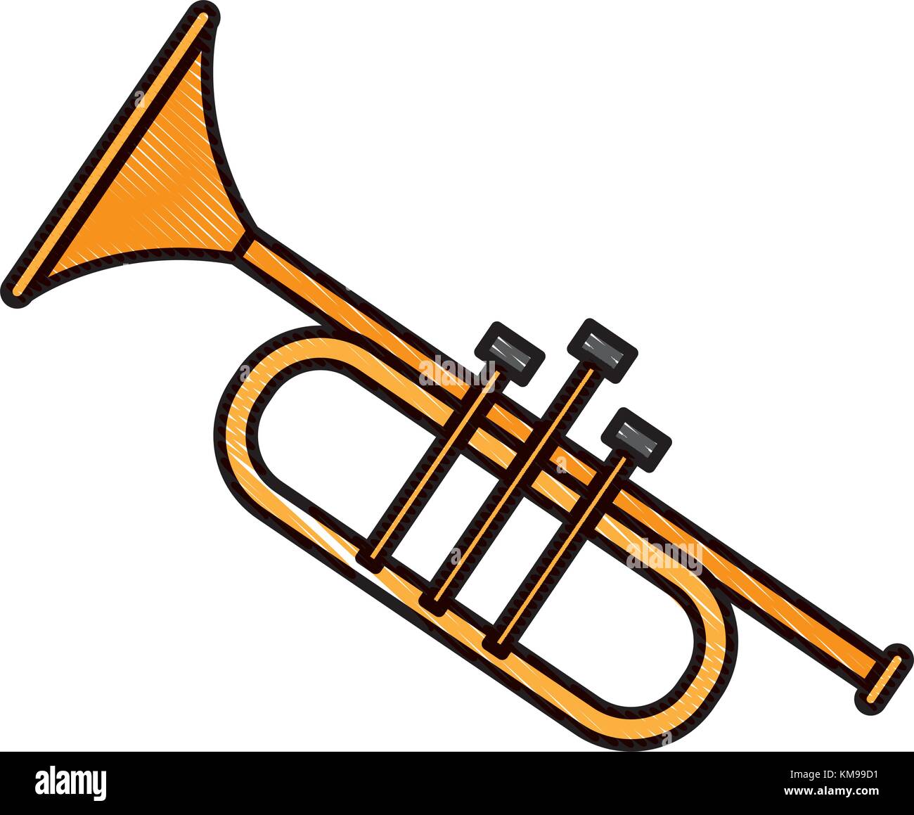 Trumpet music instrument Stock Vector Image & Art - Alamy