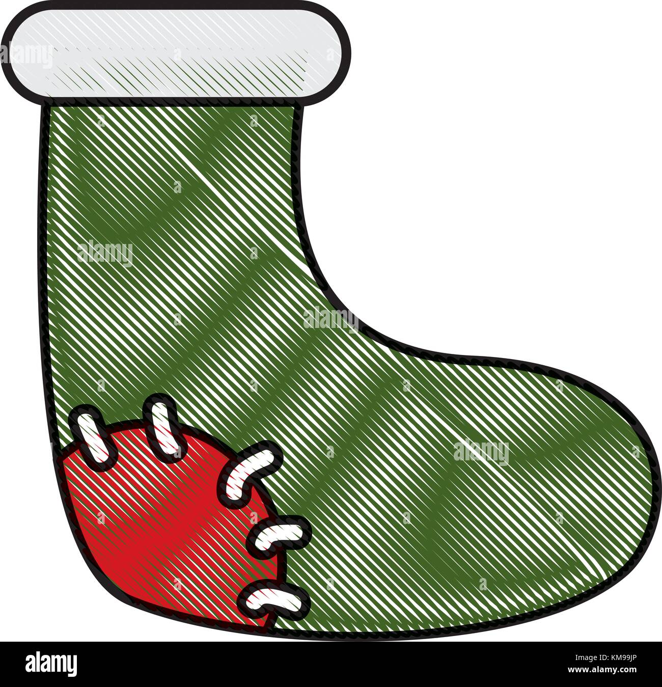 Christmas boot isolated Stock Vector Image & Art - Alamy