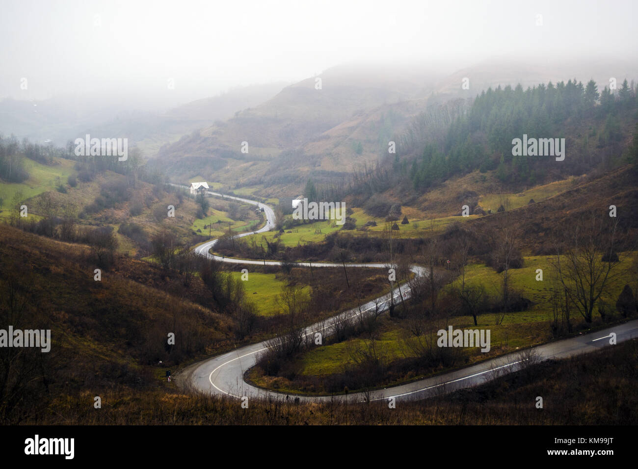 Landscape of Iza valley, Maramures Stock Photo - Alamy