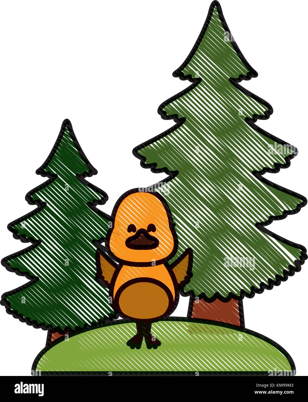 bird with trees Stock Vector Image & Art - Alamy