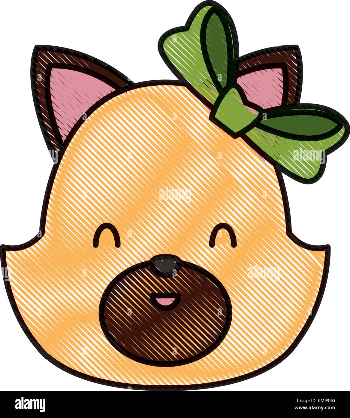 Cat with bow Stock Vector Image & Art - Alamy