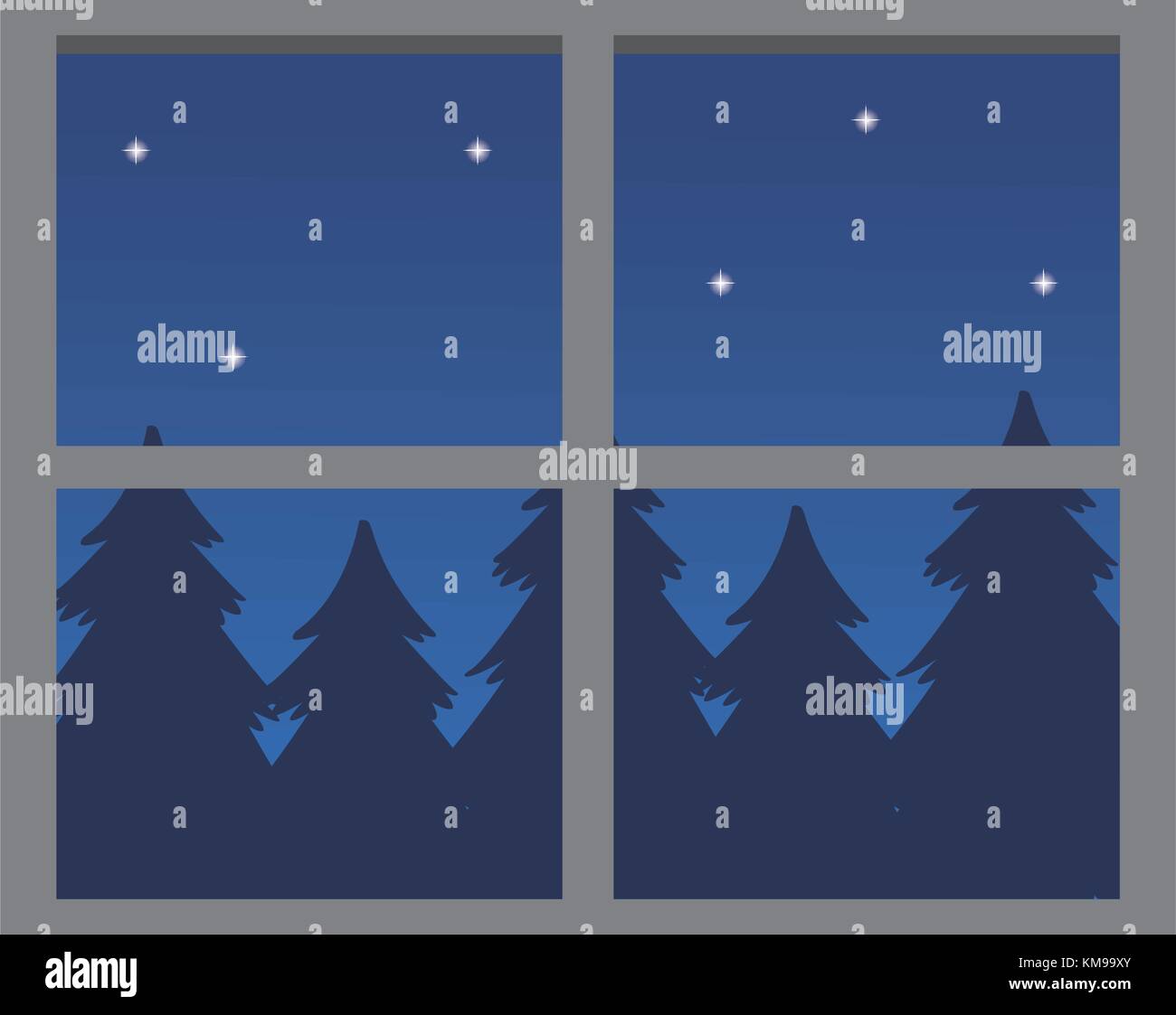 Window forest landscape Stock Vector Image & Art - Alamy