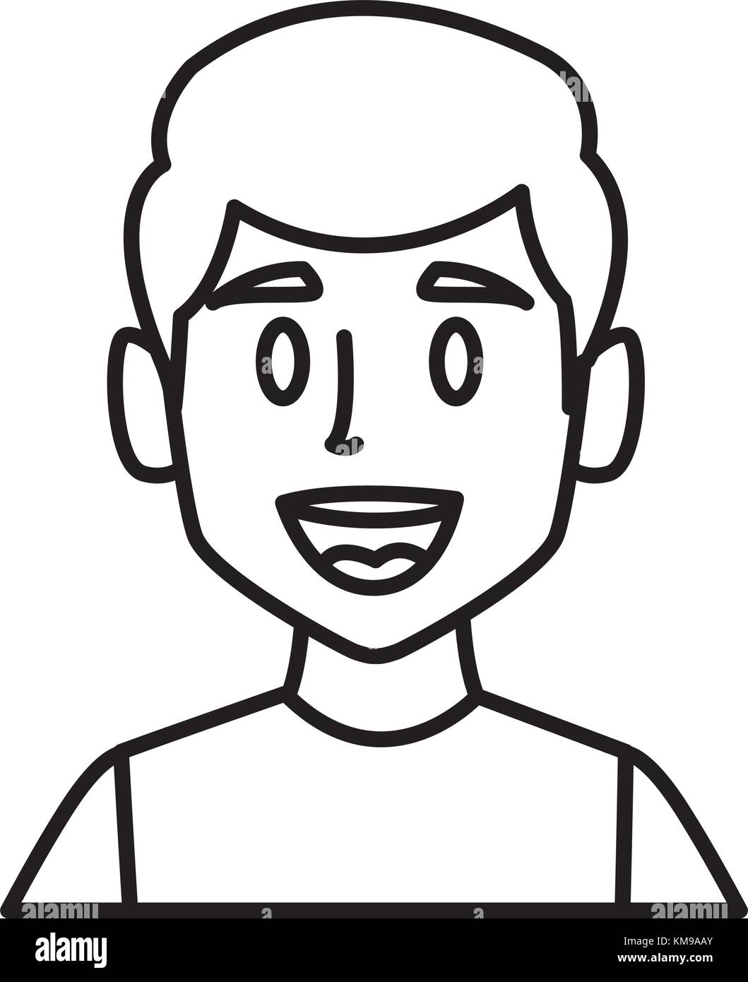 Man face smiling cartoon Stock Vector Image & Art - Alamy