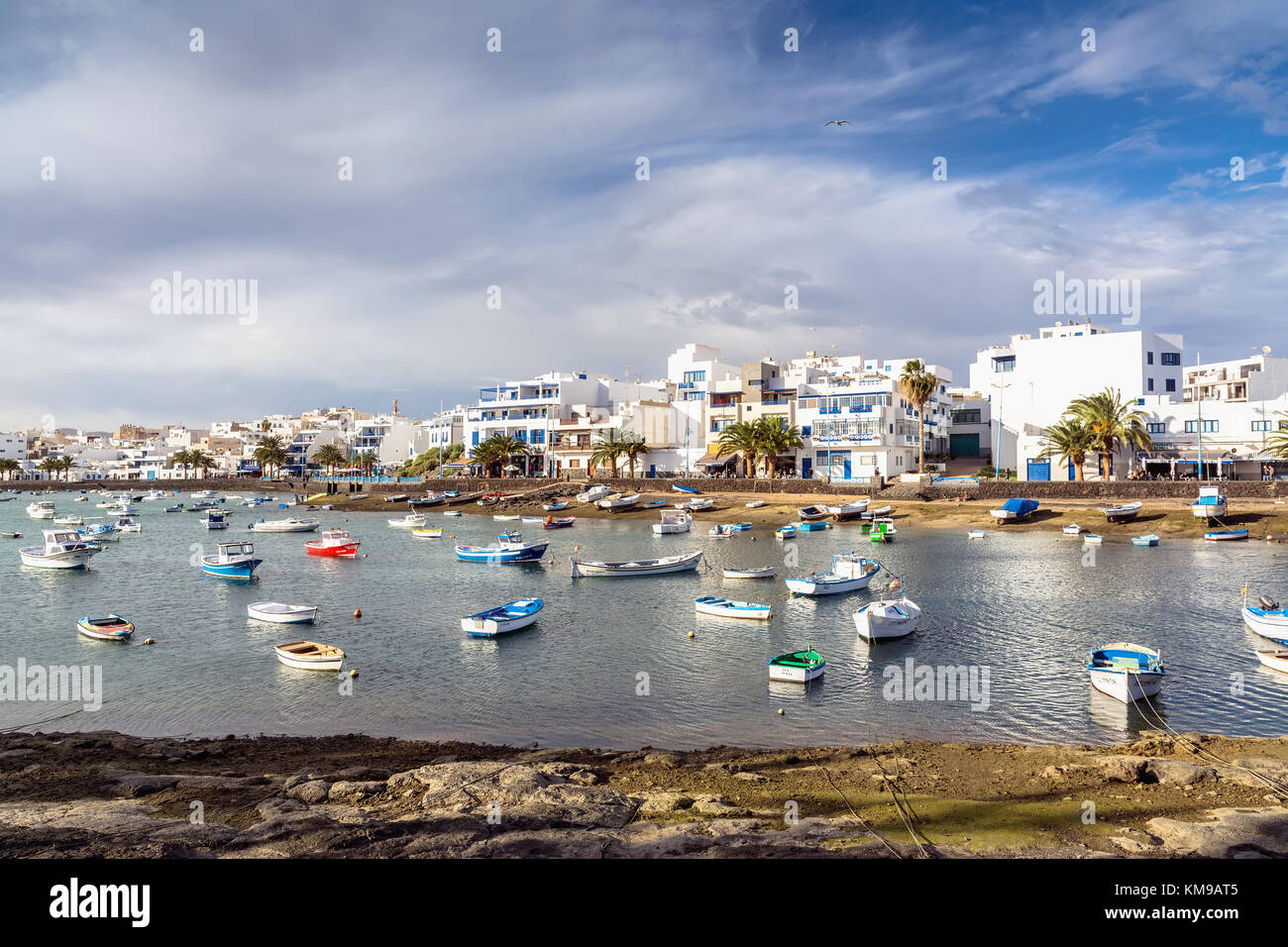 Arrecife, Spain - December 24, 2016: day view of Charco de San Gines in ...