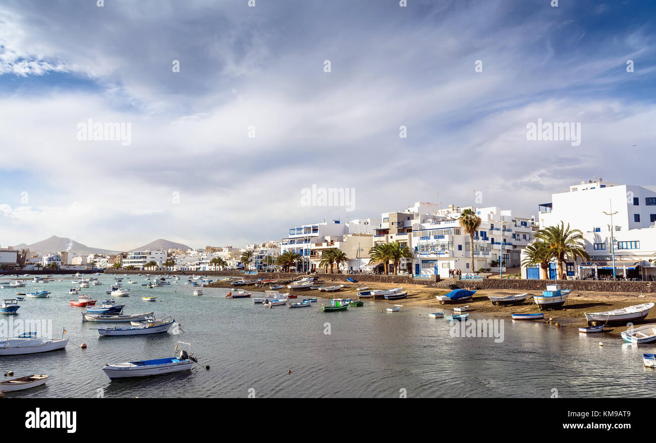Arrecife, Spain - December 24, 2016: day view of Charco de San Gines in ...